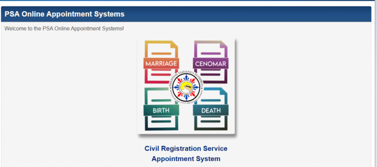 PSA Online Appointment for All Certificates 2025 - 2026 | www.psa.gov.ph
