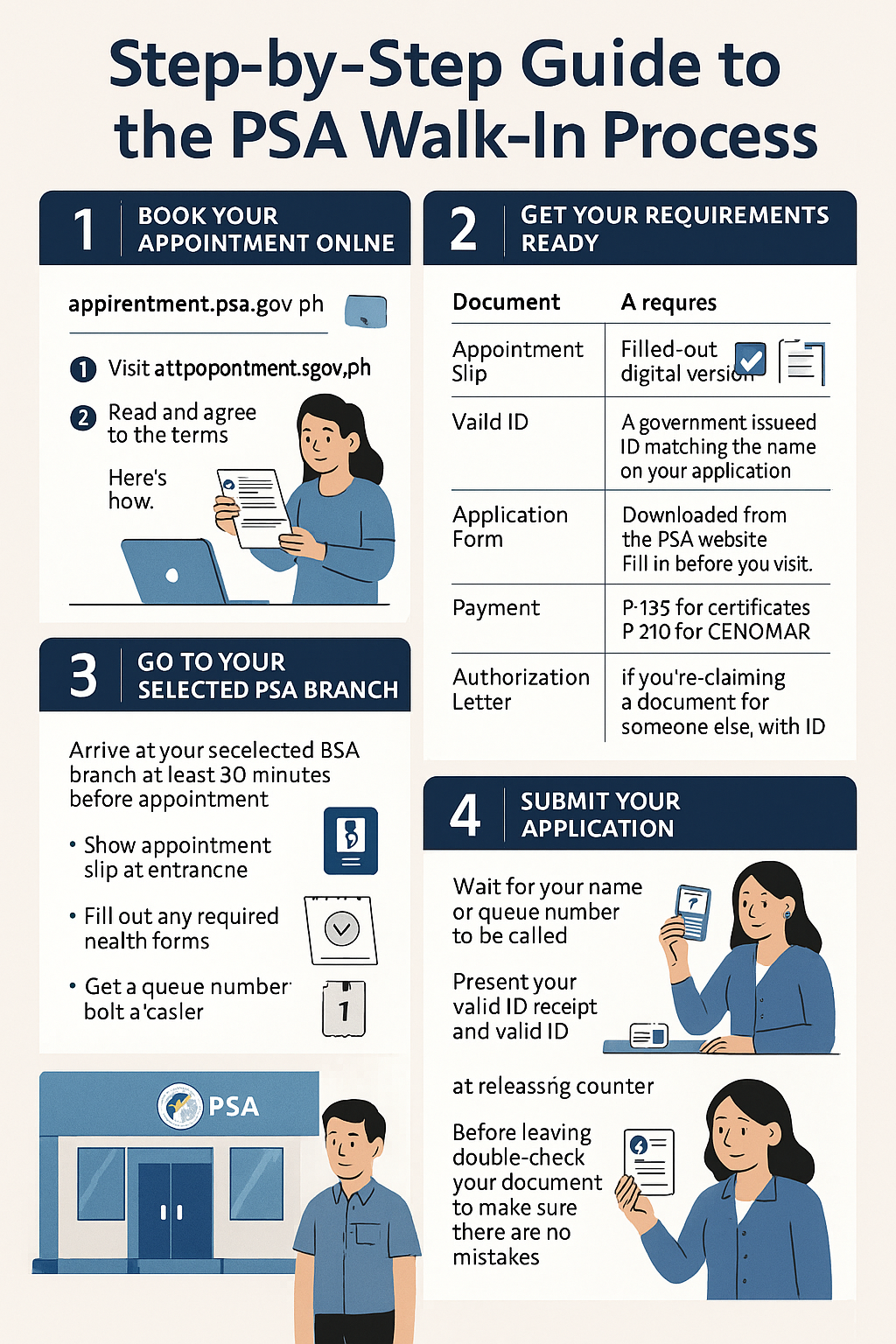 PSA Walk-In Appointment 2025 for Birth Marriage CENOMAR and Death ...