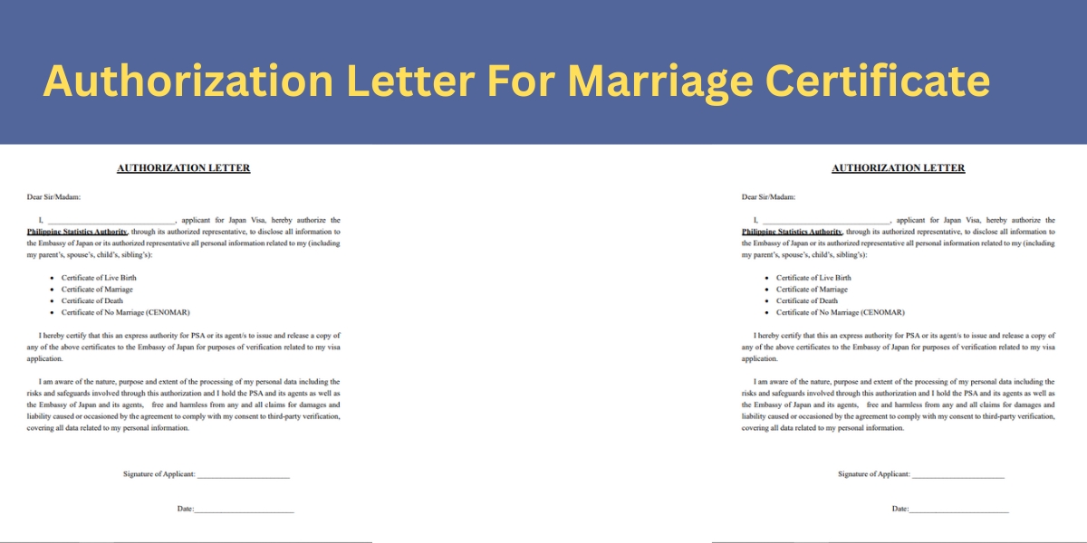 PSA Authorization Letter Samples Requirements and Download PDF File